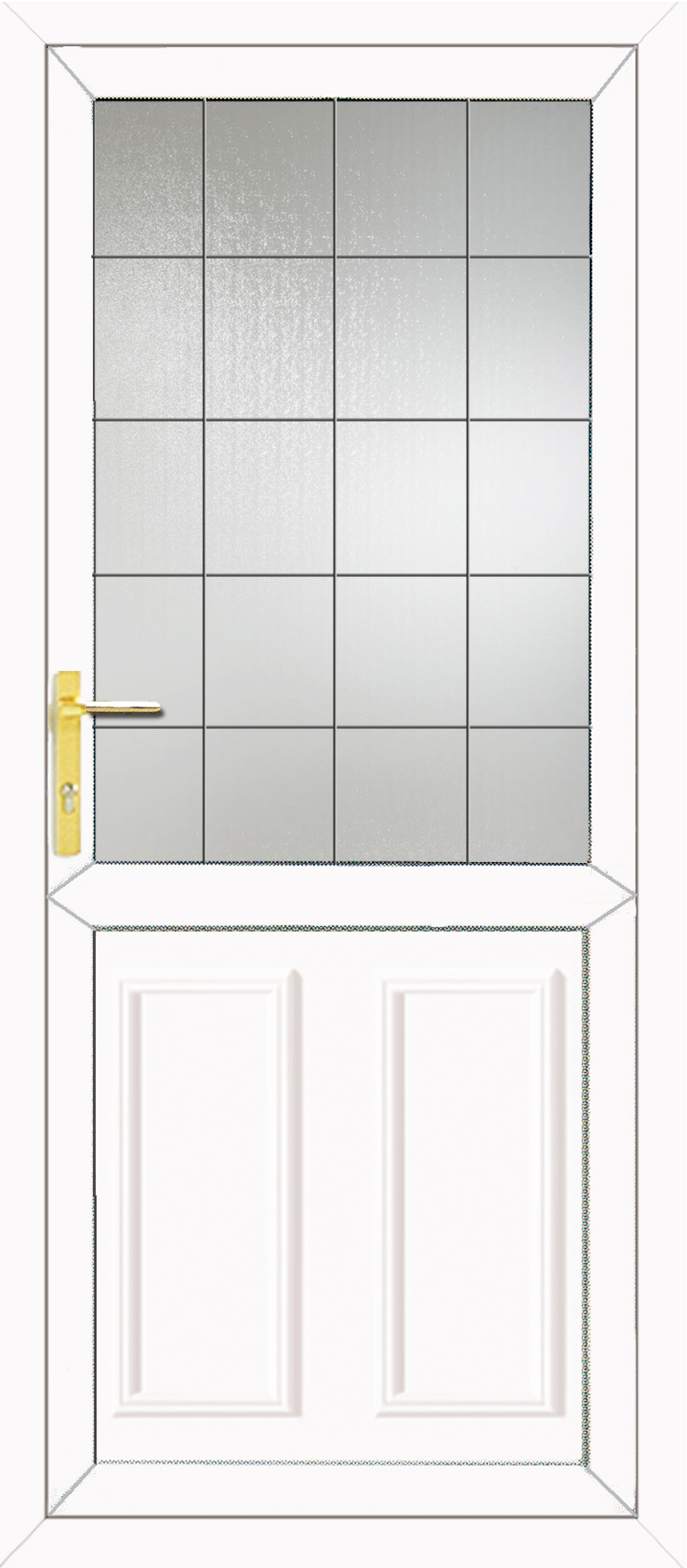 Clinton Half Panel Square Lead UPVC Back Door