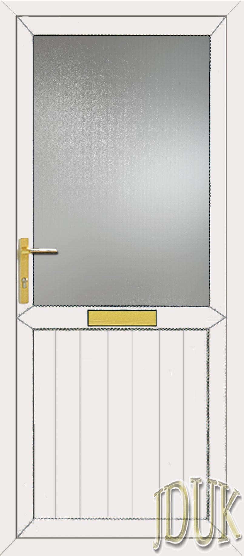 Groove Half Panel UPVC Front Door