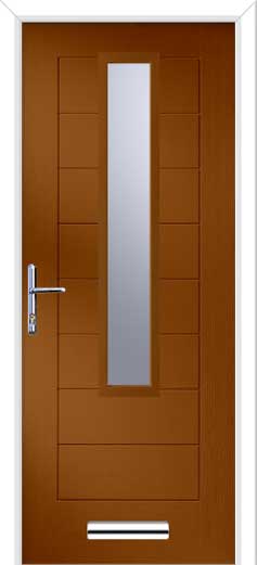 Monza Door Latch Solidor™ Monza Timber Composite Door In Black