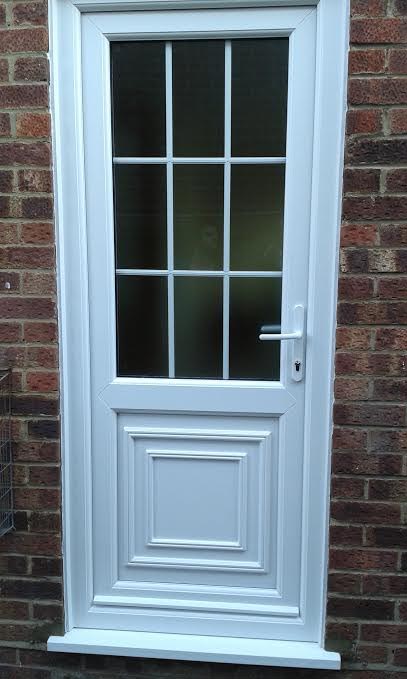 Flat Panel with Mid Rail Solid UPVC Back Door